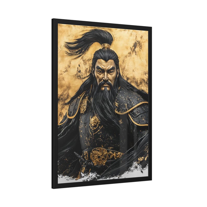 Genghis Khan Poster, Historical Art Print, Framed Wall Decor, Mongol ...