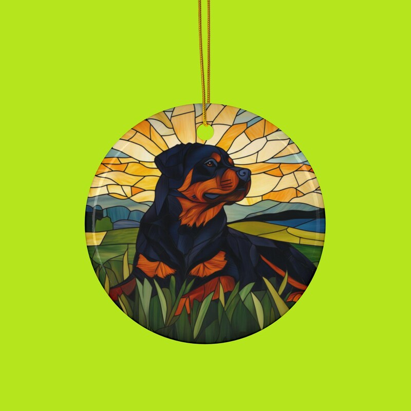 Rottweiler Stained Glass - Etsy