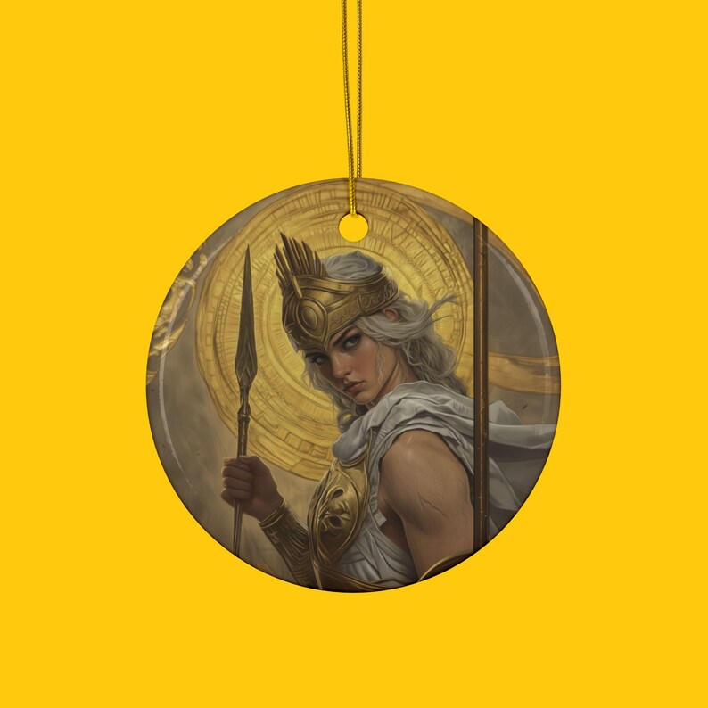 Athena Greek Goddess Ceramic Amulet Ornament: Wisdom, Prayer, Holiday ...