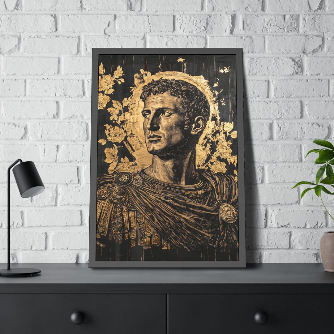 Augustus Poster, Historical Art Print, Framed Wall Decor, Roman Empire ...