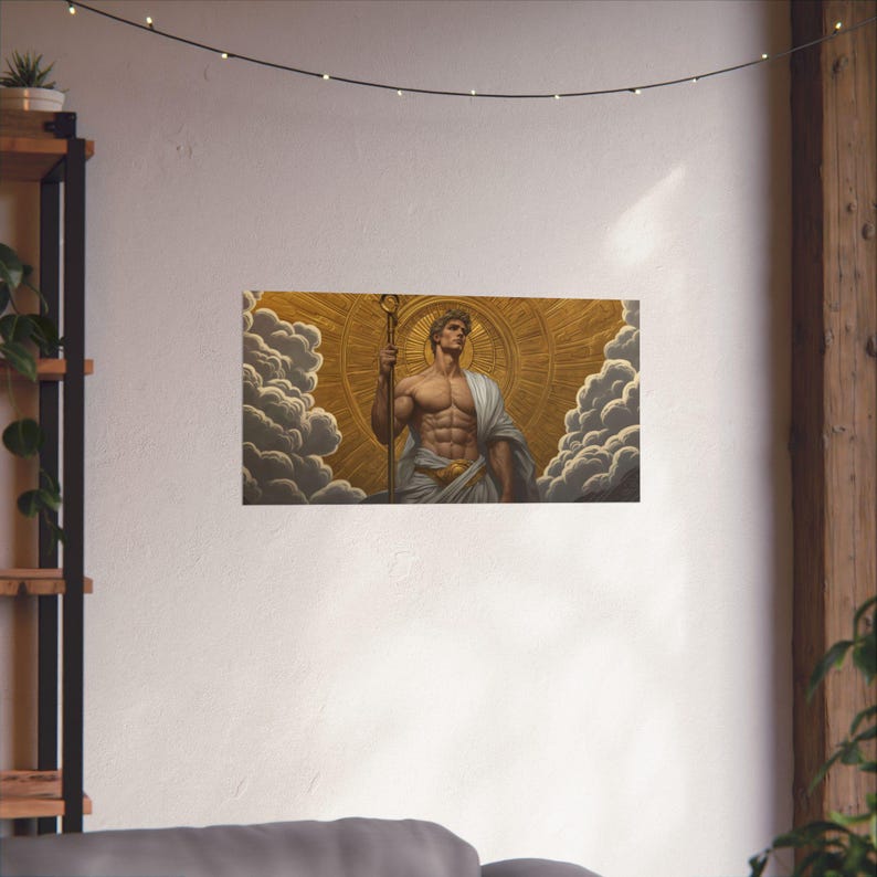 Apollo Poster, God of the Sun Art Print, Greek Mythology Home Decor ...