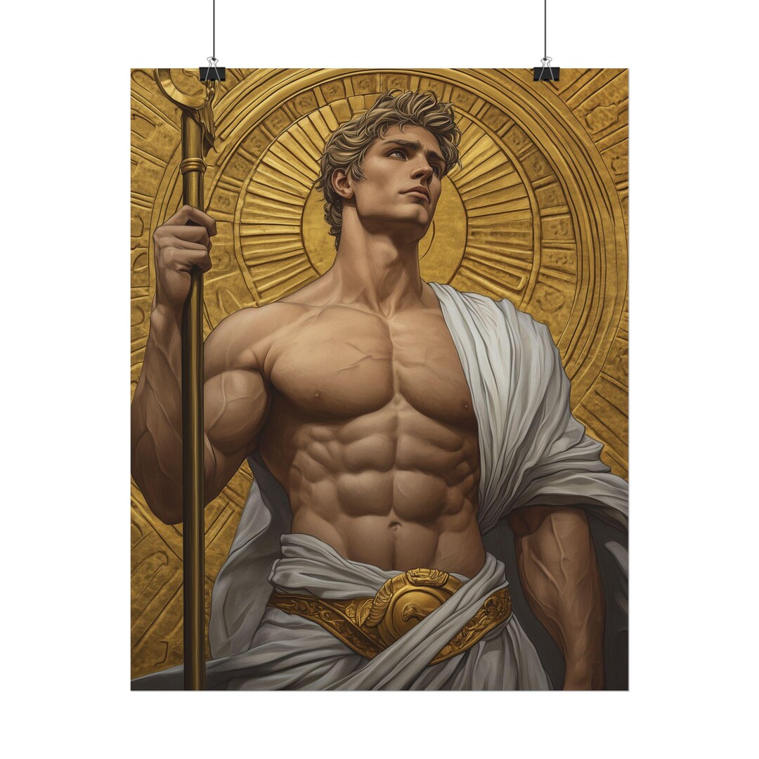 Poster, Apollo Greek and Roman God of the Sun, Olympian God Poster ...