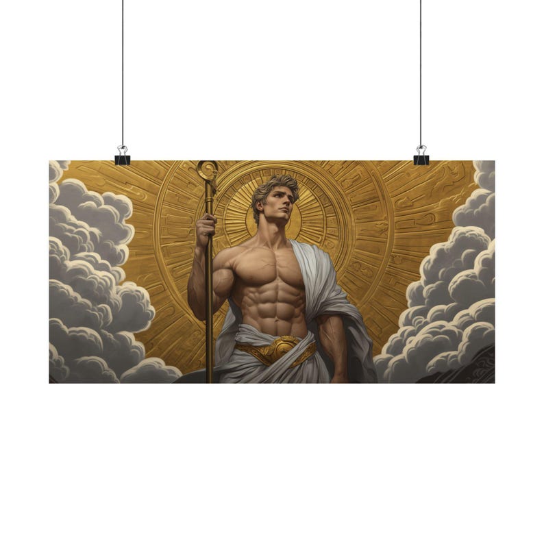 Apollo Poster, God of the Sun Art Print, Greek Mythology Home Decor ...