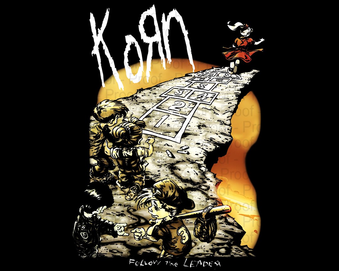 Korn Halftone T Shirt Design PNG Instant Download only for Black or ...