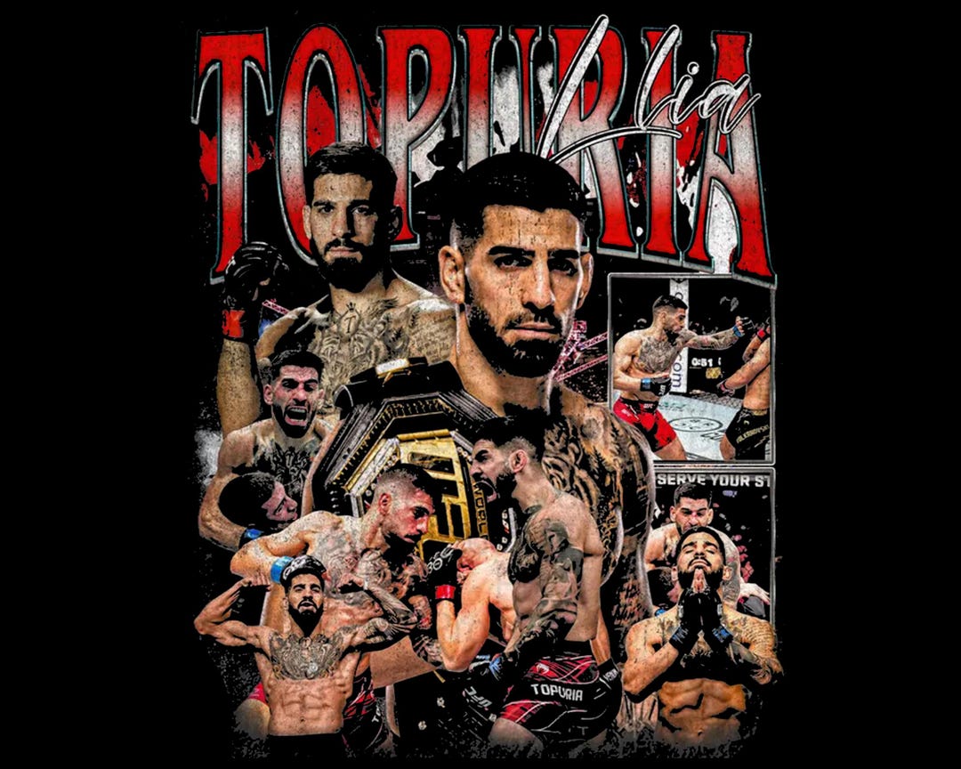 Ilia Topuria Halftone T Shirt Design PNG Instant Download only for ...