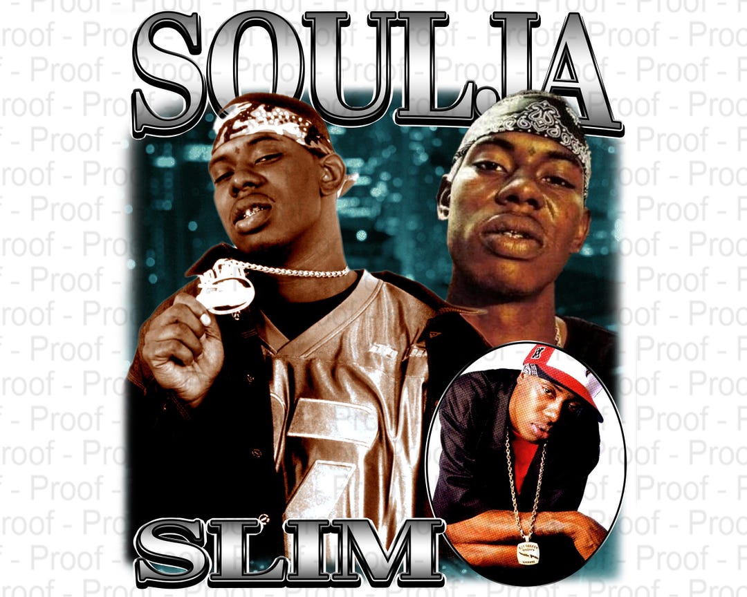 Soulja Slim Shirt Design. PNG Digital 4500x5100 Px.retro, 90s Vintage ...