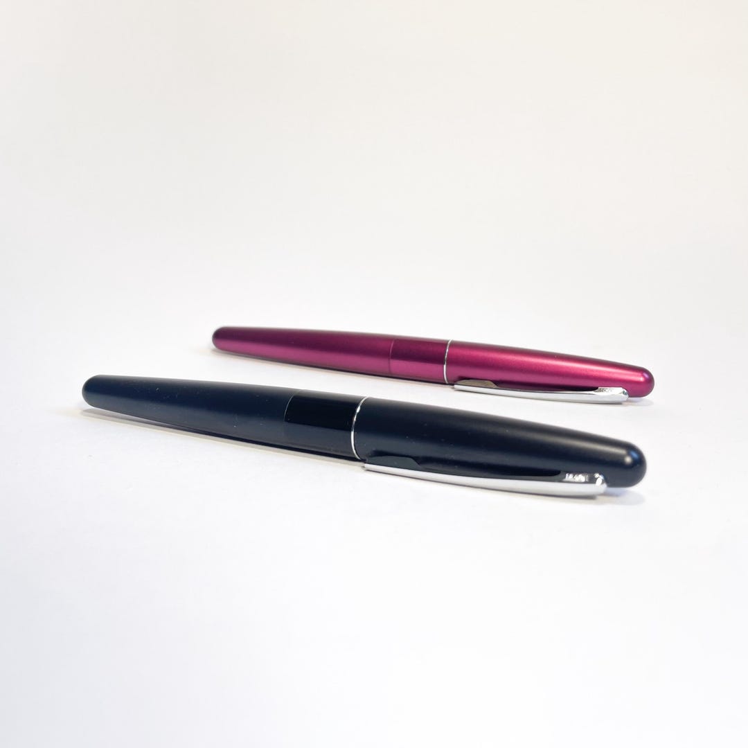 Pilot Cocoon Fountain Pen Black and Redwine Fine and Medium Nib Sizes ...