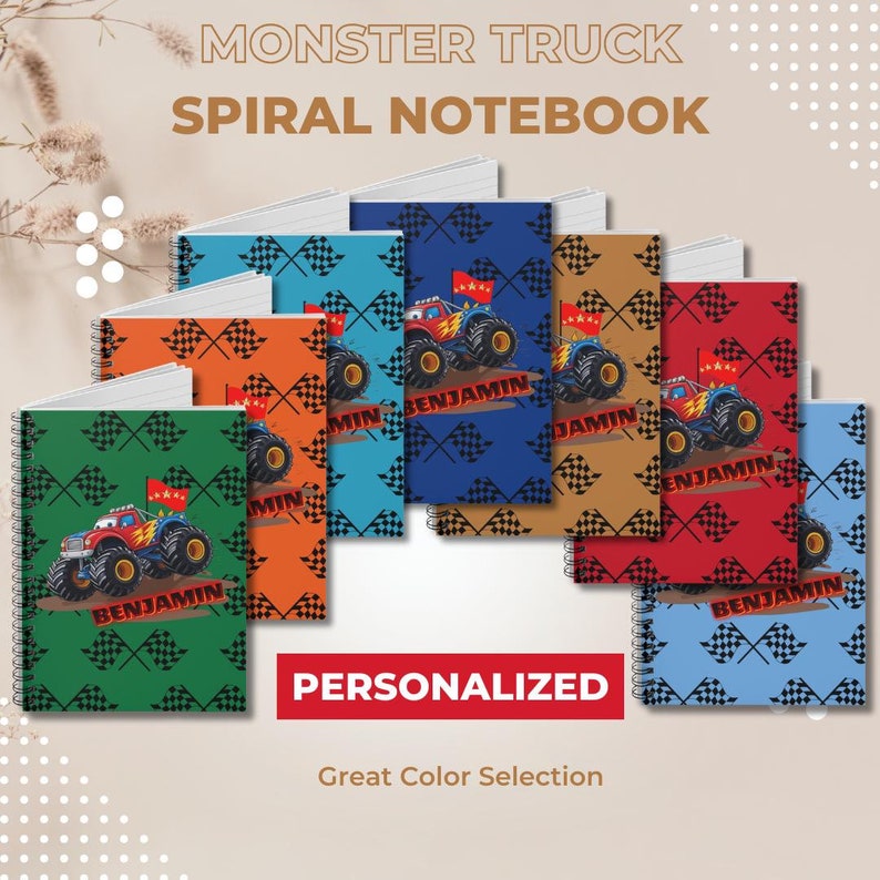 Roaring Monster Truck Notebook: Custom Notepad for Your Little ...