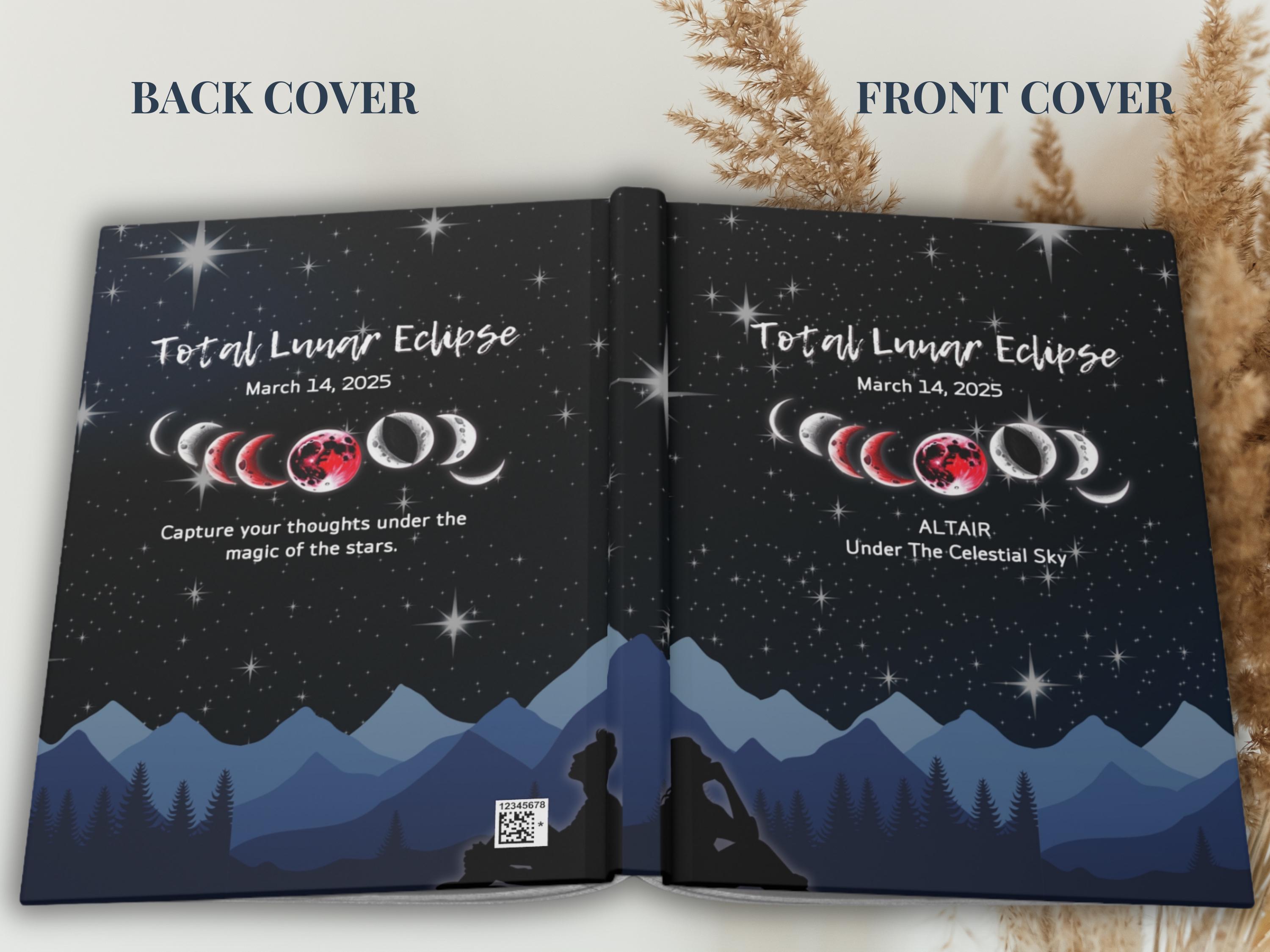 Personalized Total Lunar Eclipse Notebook Journal, Moon Constellation ...