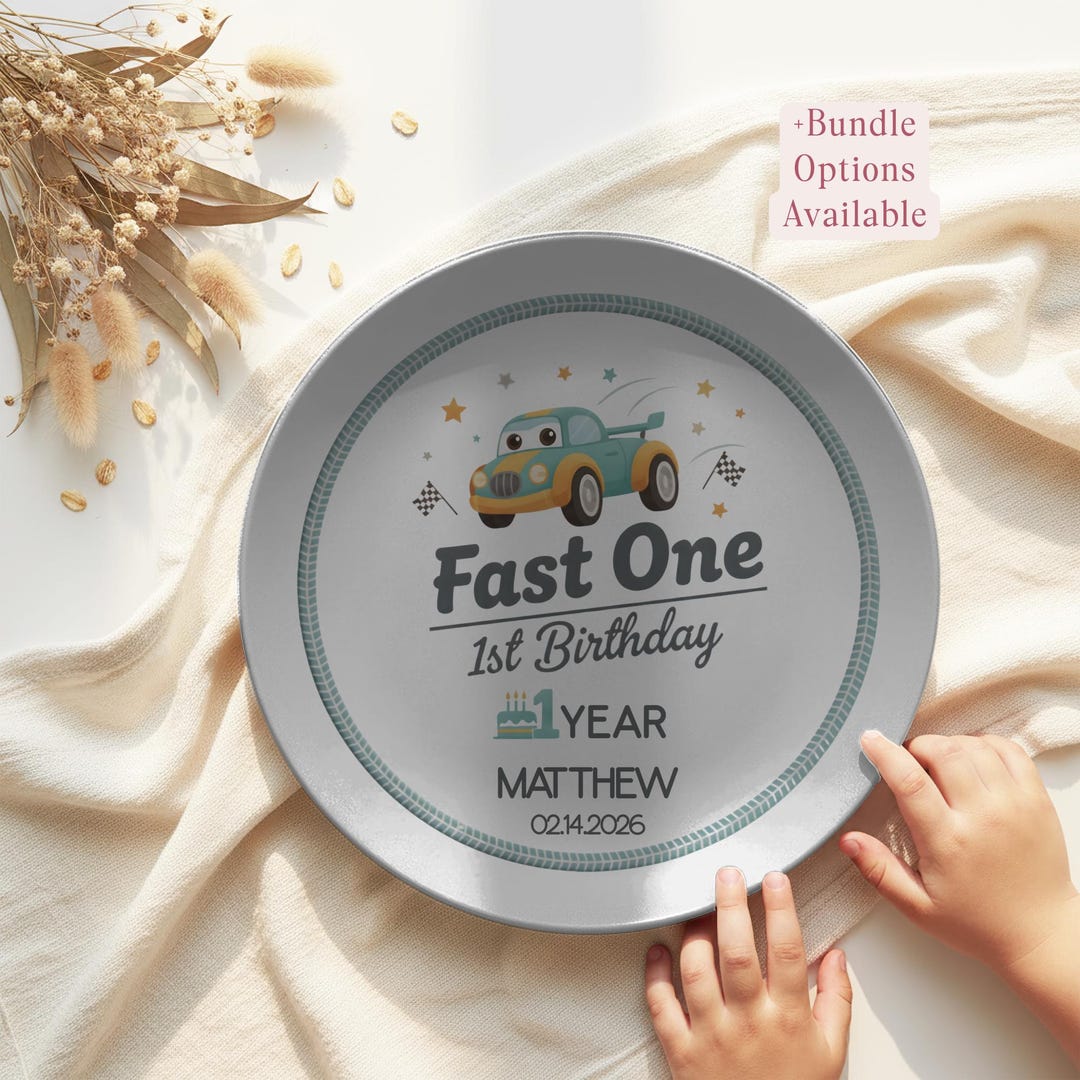 Copy Custom Kids Birthday Plate, Personalized Keepsake Unbreakable ...