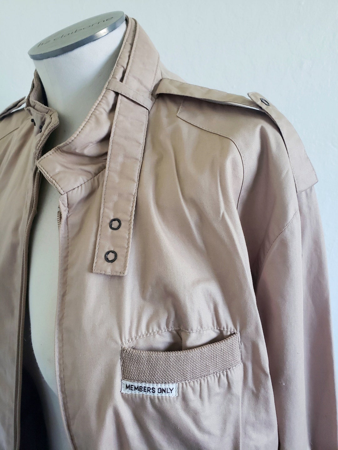Vintage 80s Tan Members Only Jacket 40 M L - Etsy