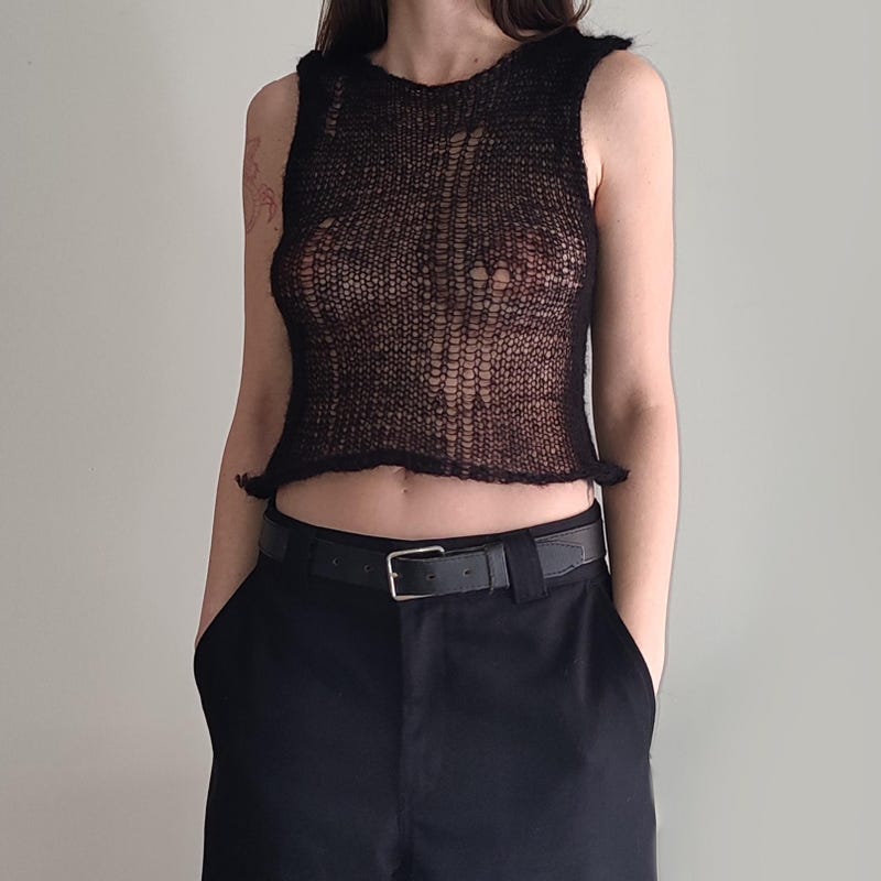 Red See Through Sweater - Etsy UK