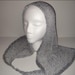 Knit Silver Hood, Handmade Coif, Medieval Knight Head Piece, Faux ...