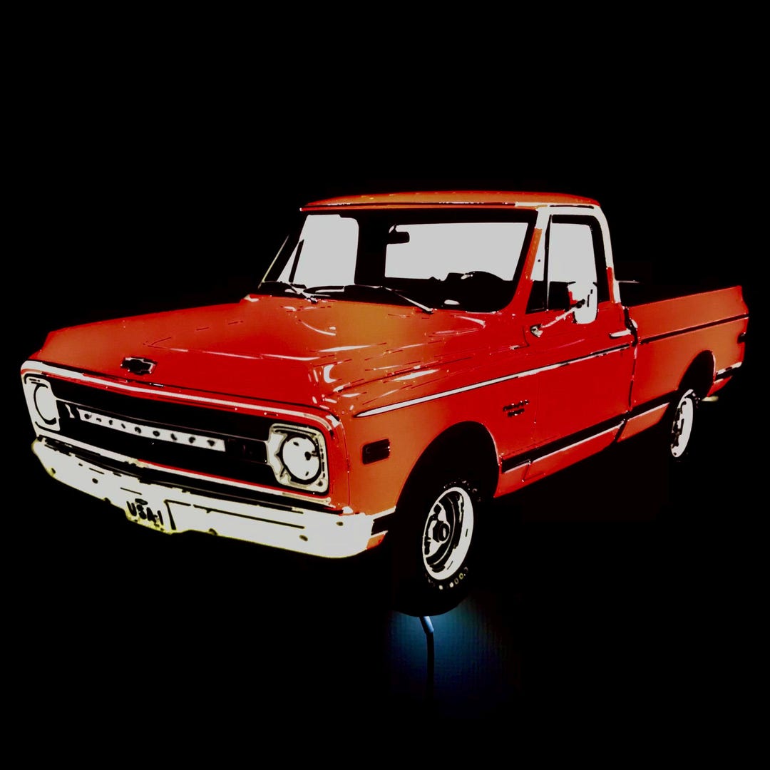 1967-72 Style Chevy C10 Truck LED Lighted Sign 12 Inch - Etsy