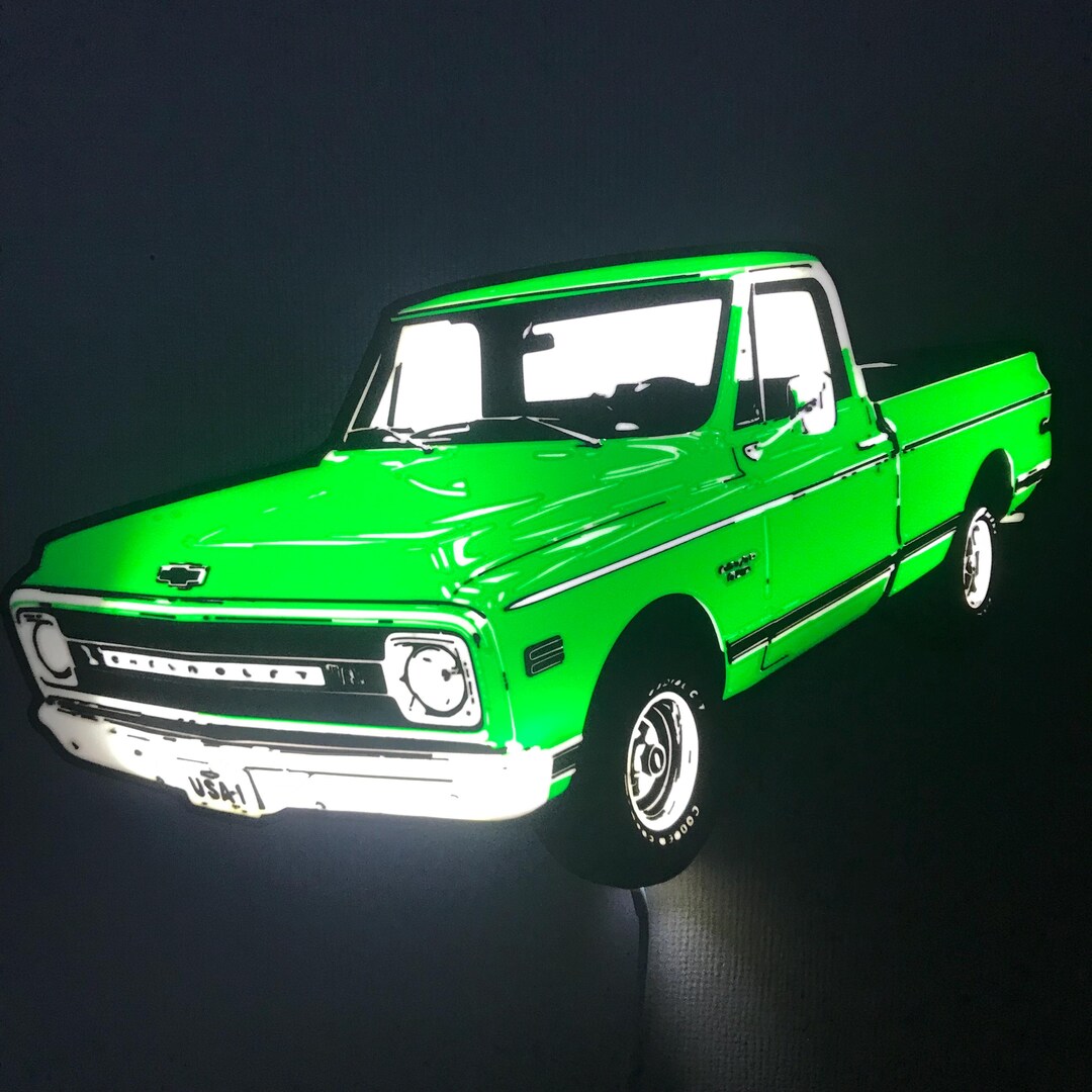 1967-72 Style Chevy C10 Truck LED Lighted Sign 12 Inch - Etsy