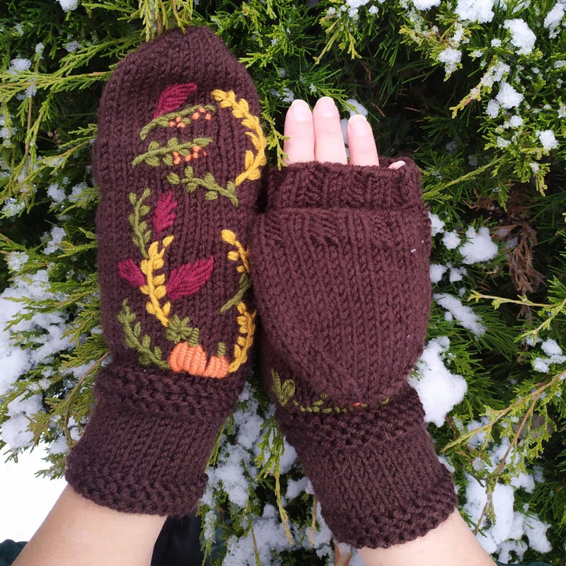Embroidered Gloves - Etsy
