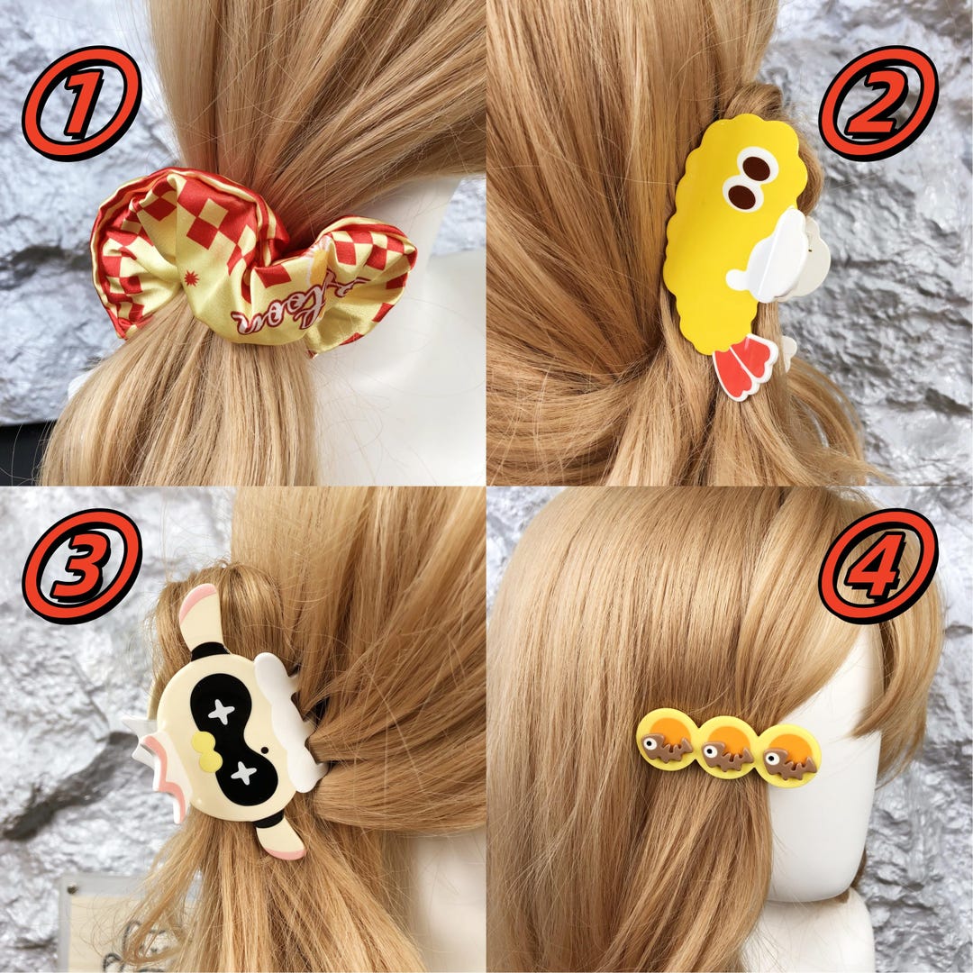 Splatoon 3 Handmade Hair Accessories Set Nerdy Girl Hair Fried Shrimp ...