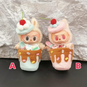 Labubu Ice Cream Cup Outfits Set Mint Cream Strawberry Swirl Kawaii ...