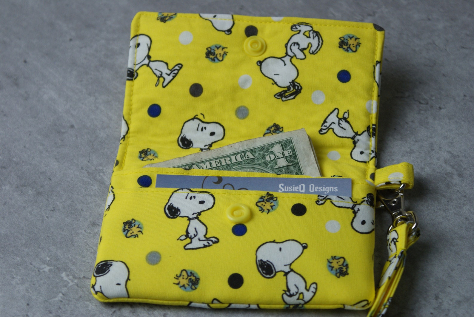 Women's Small Simple Wristlet/Wallet Snoopy inspired | Etsy