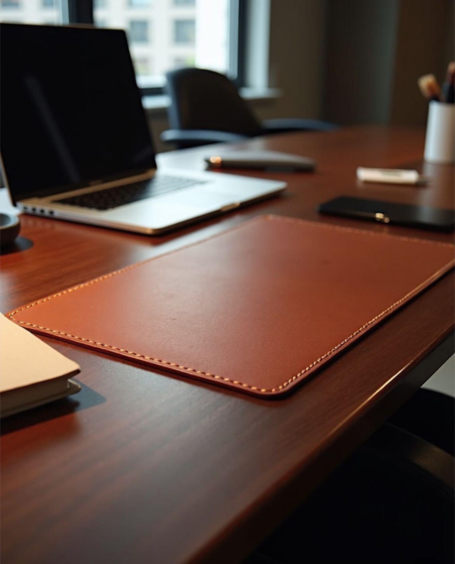 NATHAN MILES Leather Desk Mat - Premium Leather Mouse Mat - Leather ...