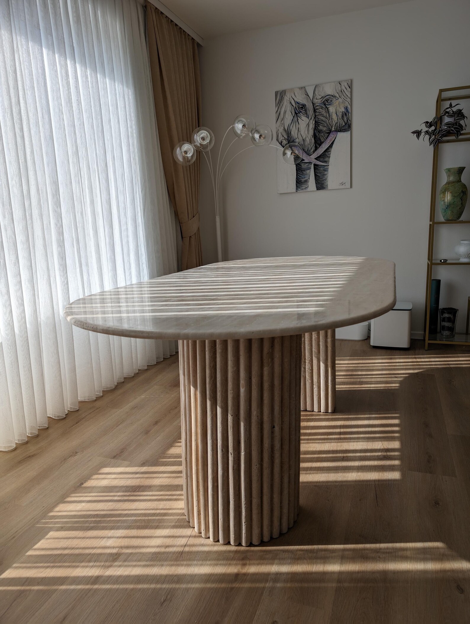 Travertine Marble Dining Table - Etsy UK