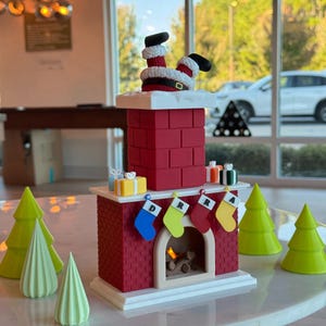 Personalized Santa Stuck in Chimney Christmas Decoration – Fireplace ...