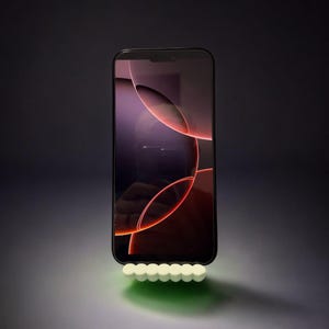 Modern Phone Stand – Minimalist Wave Design Desk Holder for Smartphone ...