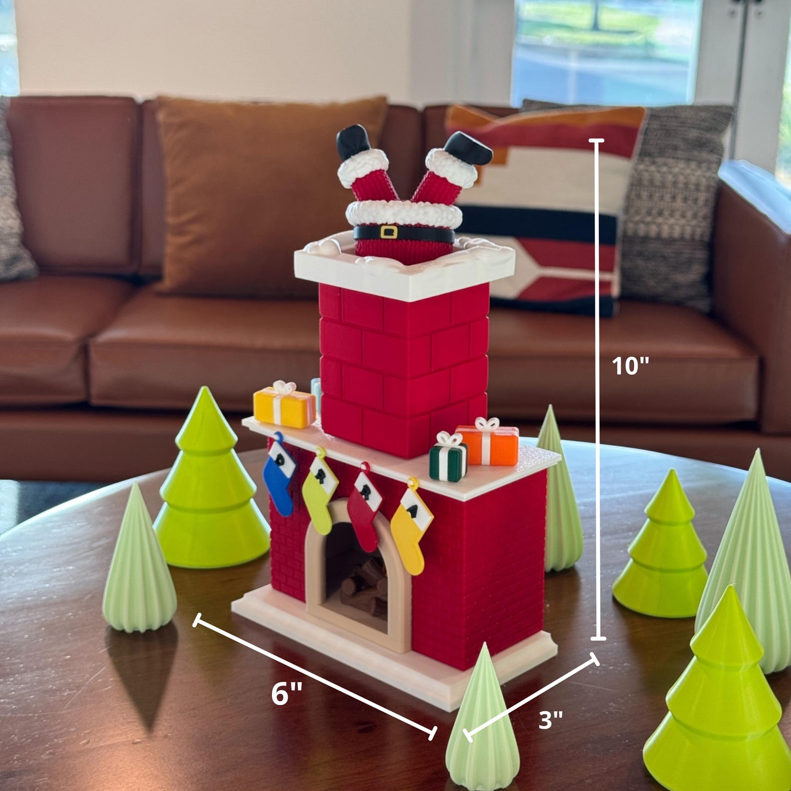 Personalized Santa Stuck in Chimney Christmas Decoration – Fireplace ...