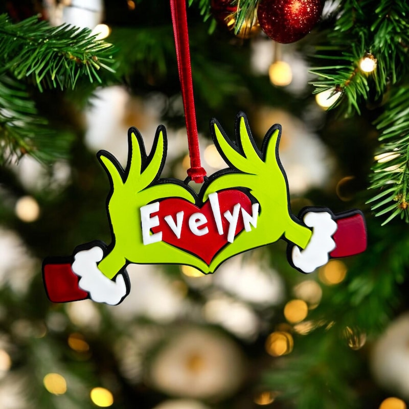 Grinch Hand Bauble - Etsy