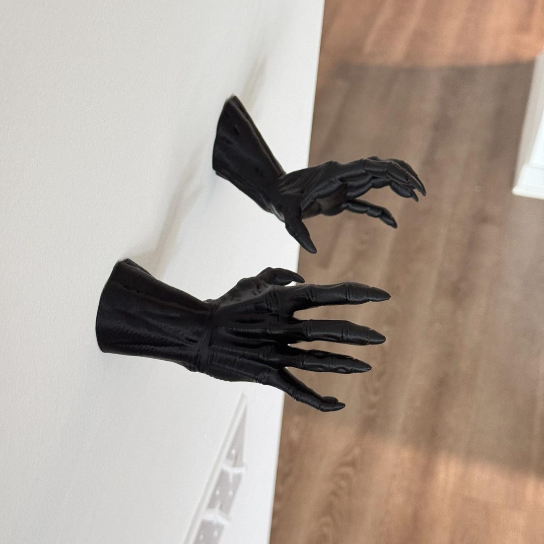 Halloween Wall Hands Decoration – Creepy Gothic Black Hand Sculptures ...