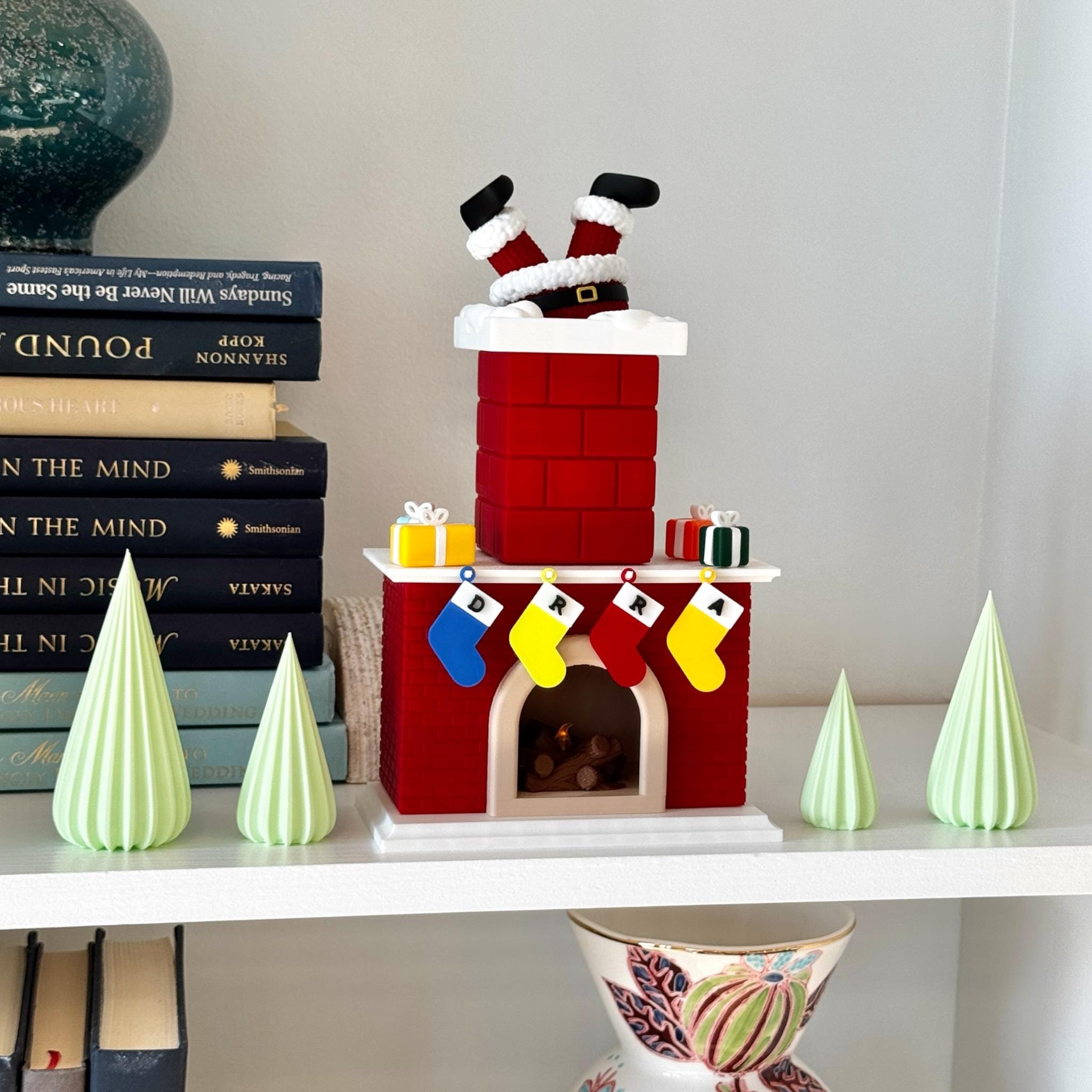 Personalized Santa Stuck in Chimney Christmas Decoration – Fireplace ...