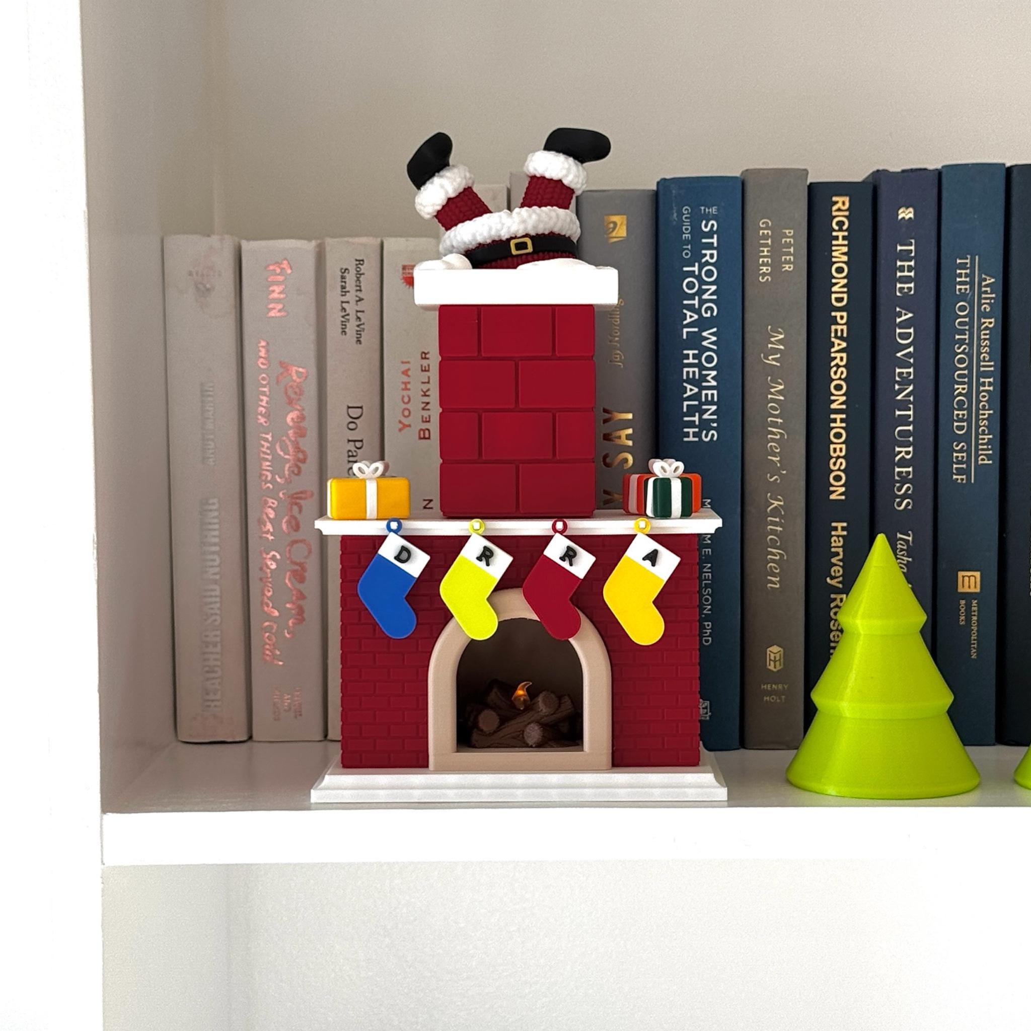 Personalized Santa Stuck in Chimney Christmas Decoration – Fireplace ...
