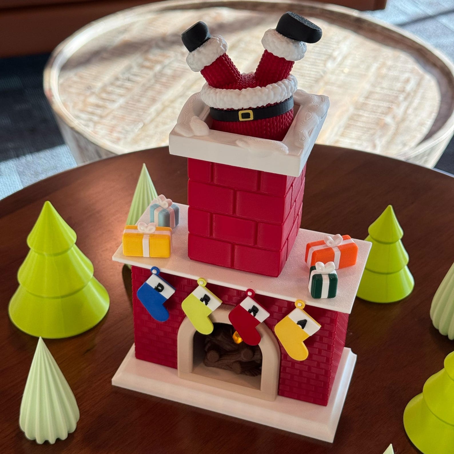 Personalized Santa Stuck in Chimney Christmas Decoration – Fireplace ...