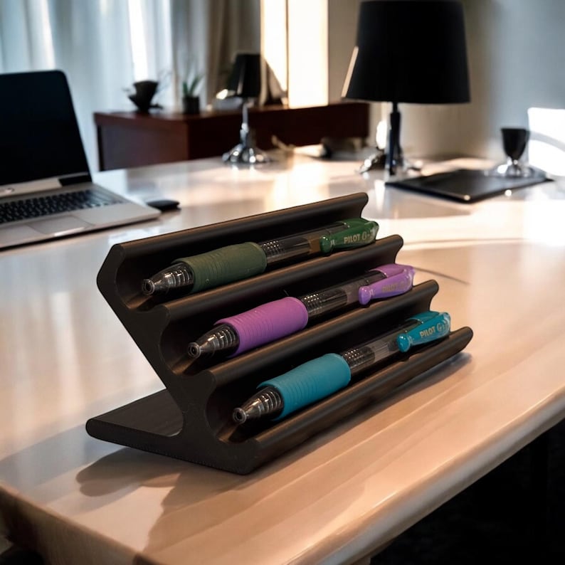 Contemporary Desk Organizer – Sleek Pen Stand for Home Office, Creative ...