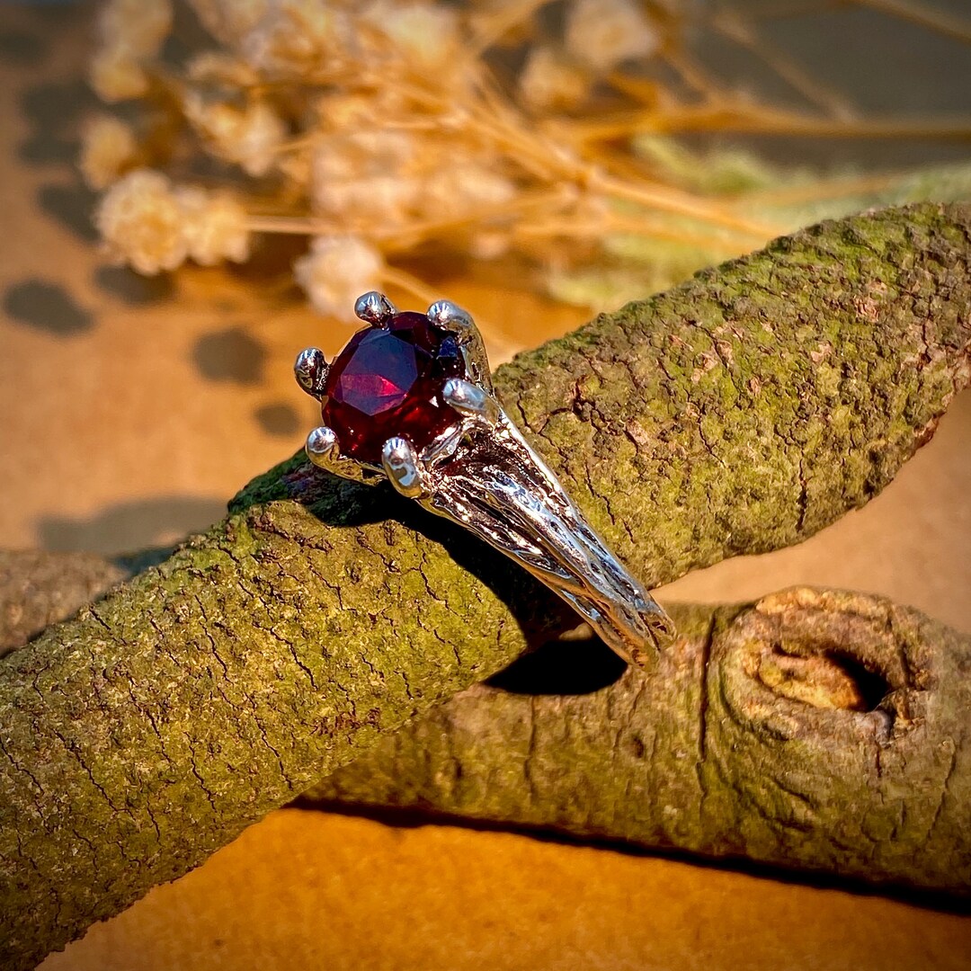 Vintage Ruby Tree Branch Ring Vintage Women's Rings Tree Engagement ...