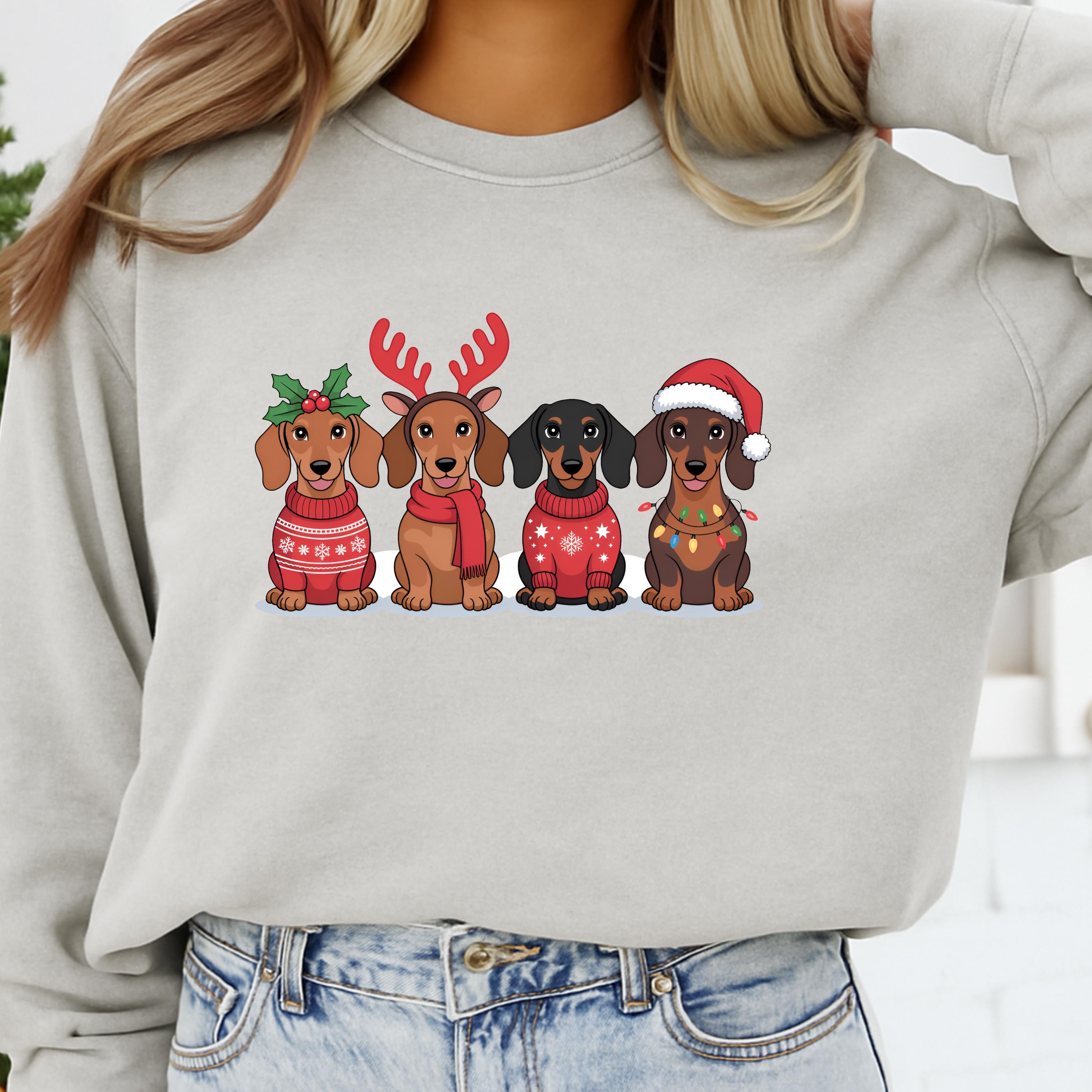 Dachshund Christmas PNG, Holiday Dog Lover Christmas T-shirt Design ...