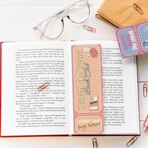 Book Club Ticket Desing Printable Bookmarks Bundle, 10 PNG Aesthetic ...