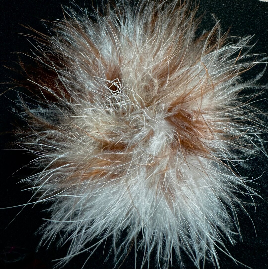 Brown Marabou Boa Flower Pin - Magnetic Pinless Brooch - Etsy