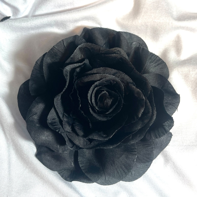 Black Fabric Roses - Etsy
