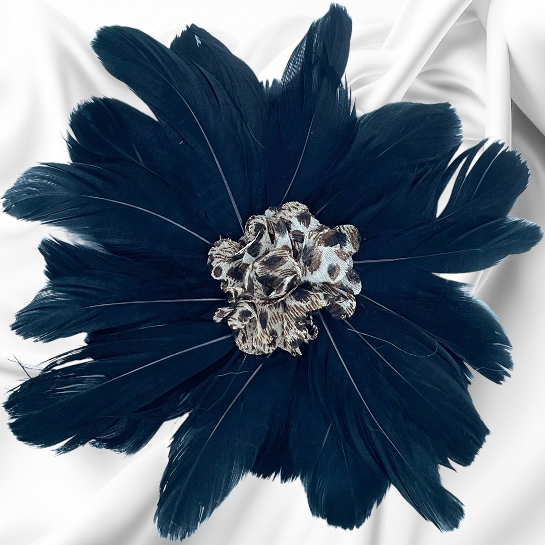 Black Feather Magnetic Brooch: Animal Print Center, Pinless Posie - Etsy