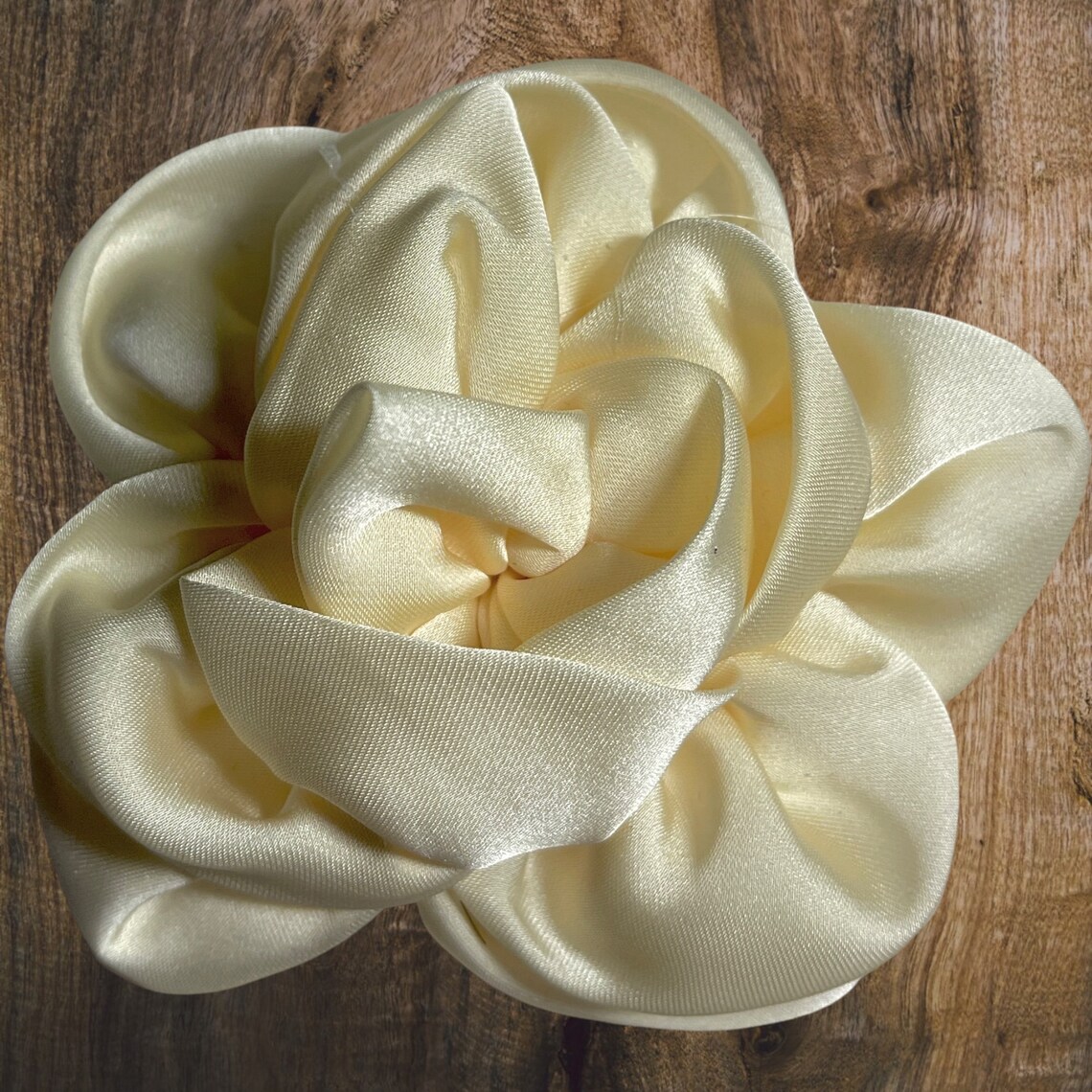 Magnetic Hold Flower Pin Cream Satin Knot Fabric Flower Pin | Etsy