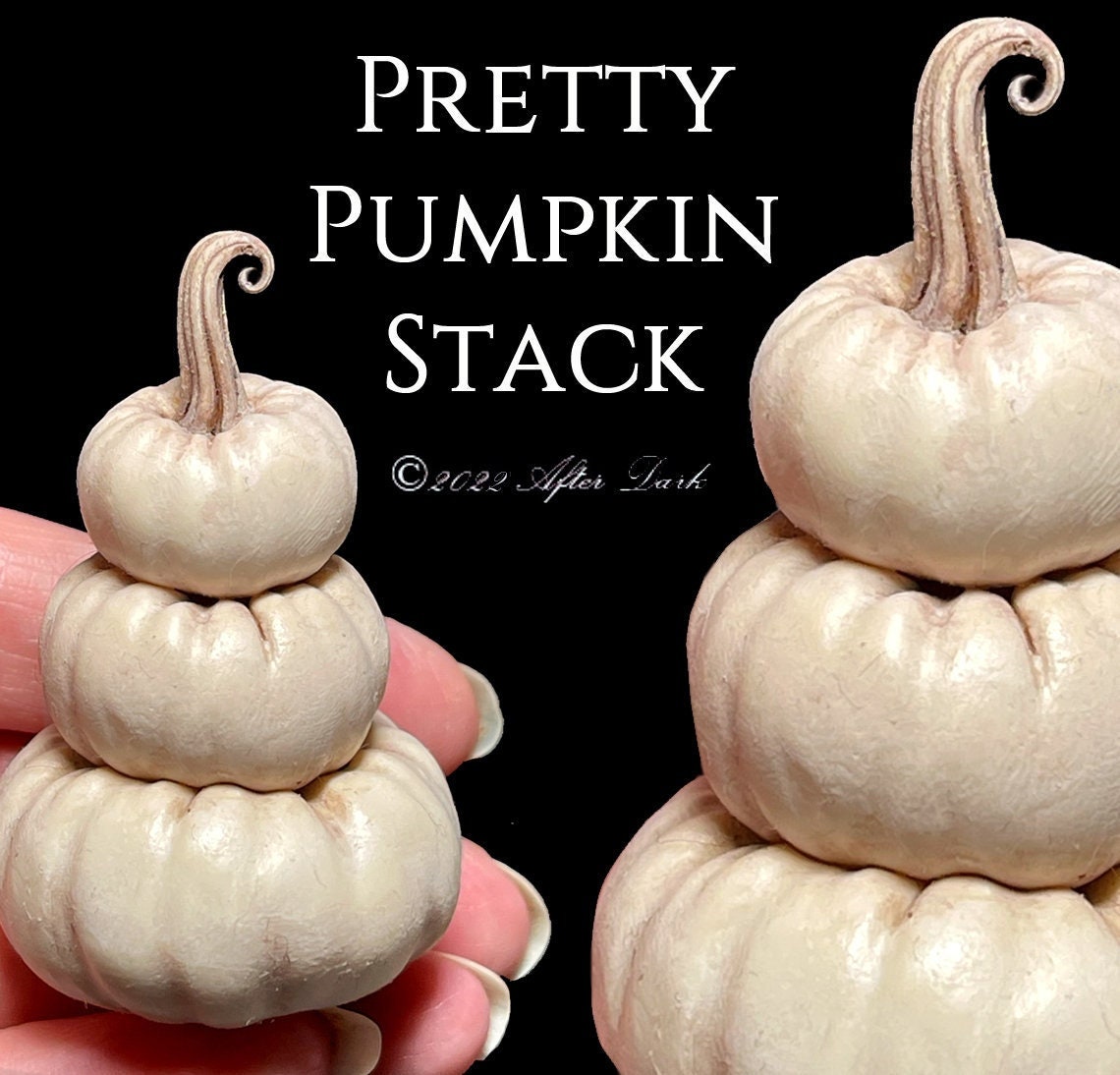 Luxury Fall Pumpkin Stack Artisan Fully Handmade Miniature in 12th ...