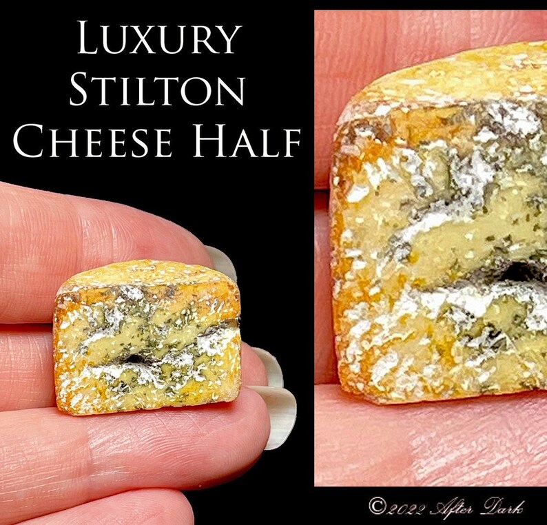 Luxury Stilton Cheese Half Artisan Fully Handmade Miniature in 12th ...