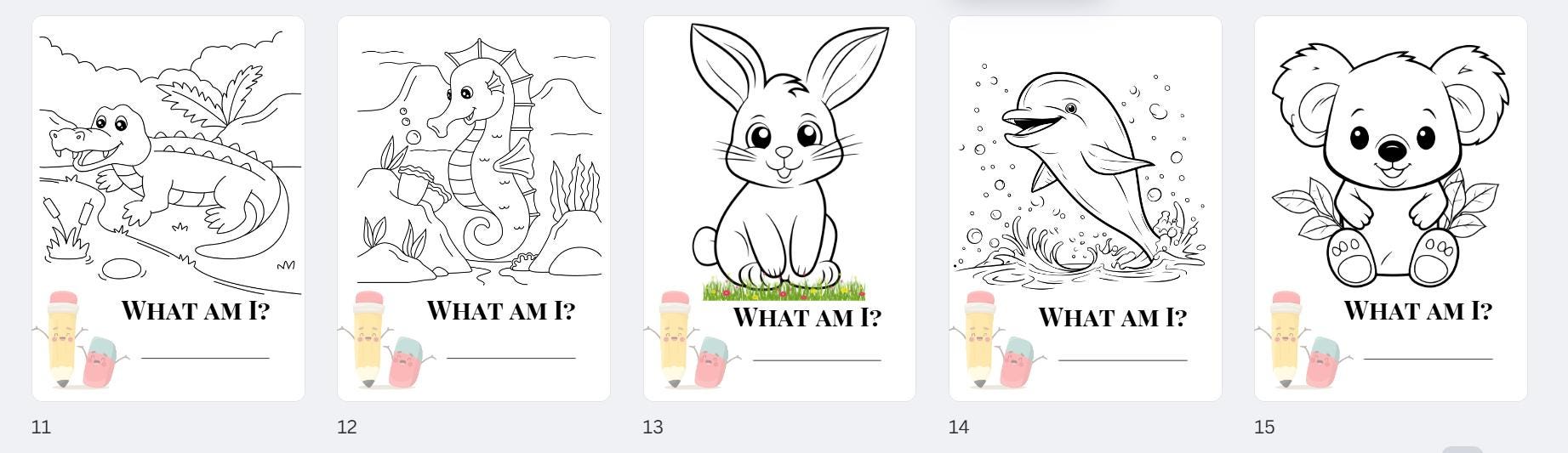 25 Pages Wild Animal Kingdom Coloring - Etsy