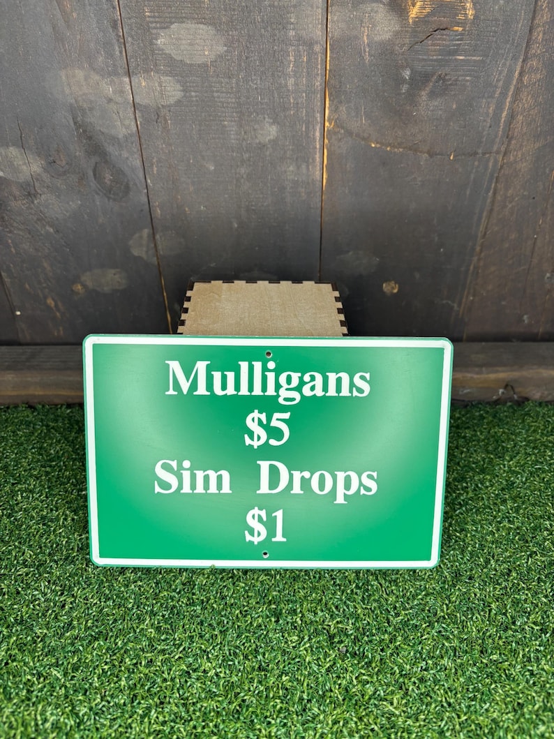 Custom Golf Simulator Sign: Funny Mulligans, Tee Box & Course Decor - Etsy