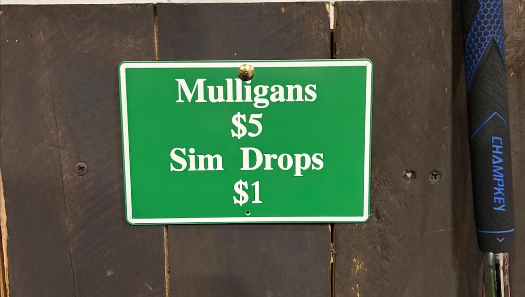 Custom Golf Simulator Sign: Funny Mulligans, Tee Box & Course Decor - Etsy