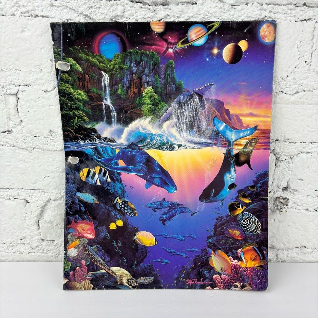 Vintage the Cosmos Ocean and Space Art Folder - Etsy