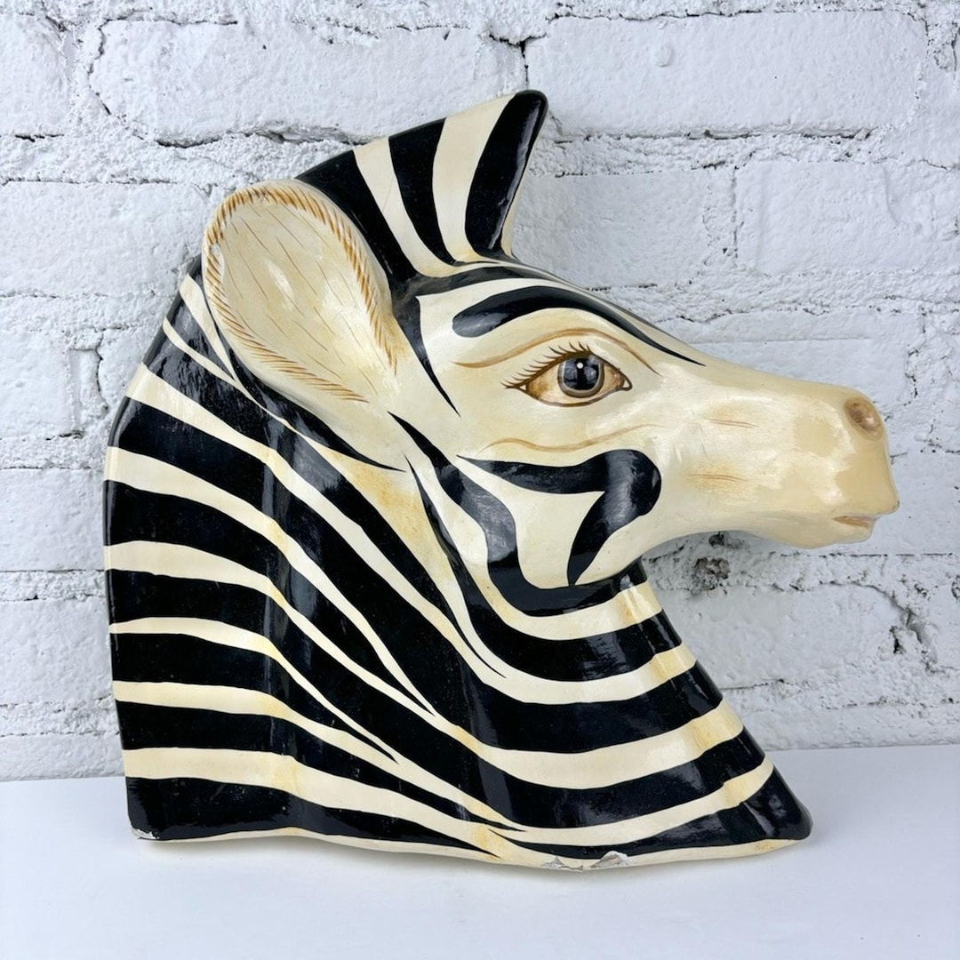 Zebra Paper Mache Wall Art - Etsy