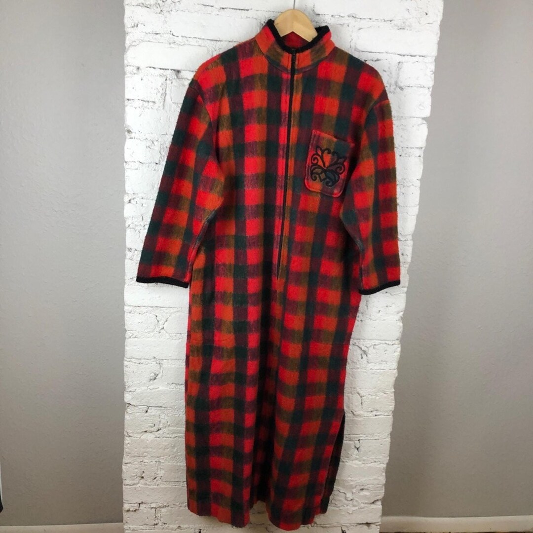 Vintage Natori II Plaid Fuzzy Housecoat Robe - Etsy