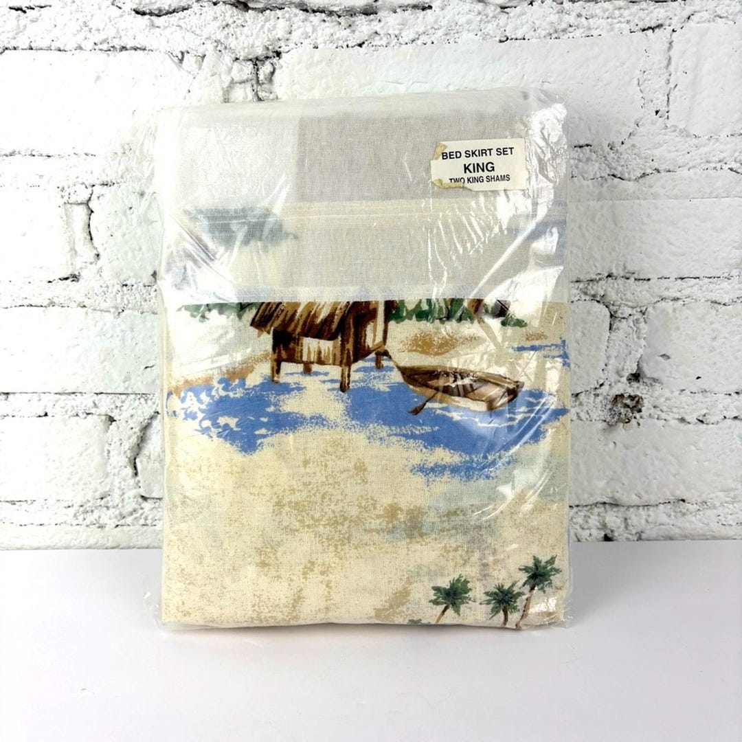 Vintage Island Maui Hut King Dust Ruffle - Etsy